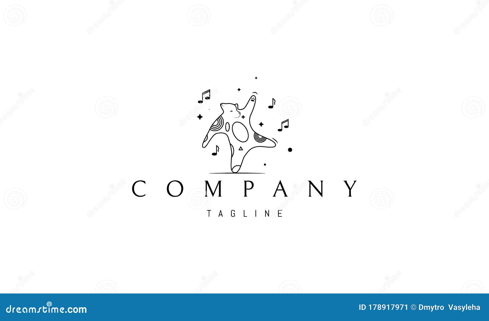 Vector Logo on Which an Abstract Image of a Dancing Bear. Stock Vector ...