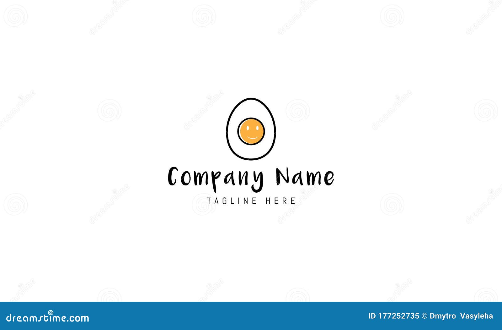 Vector Logo on Which an Abstract Image of an Egg and Yolk. Stock Vector ...