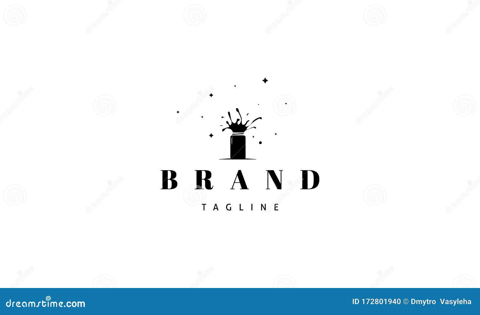 Vector Logo on Which an Abstract Image of an Exploding Can. Stock ...
