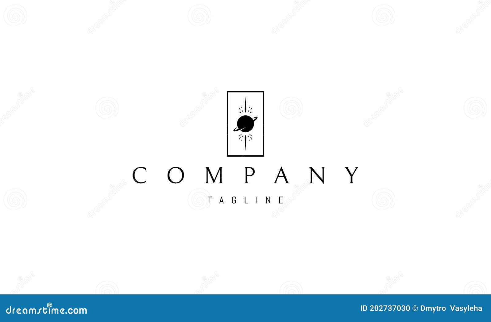 Vector Logo on Which an Abstract Image of an Exploding Planet. Stock ...