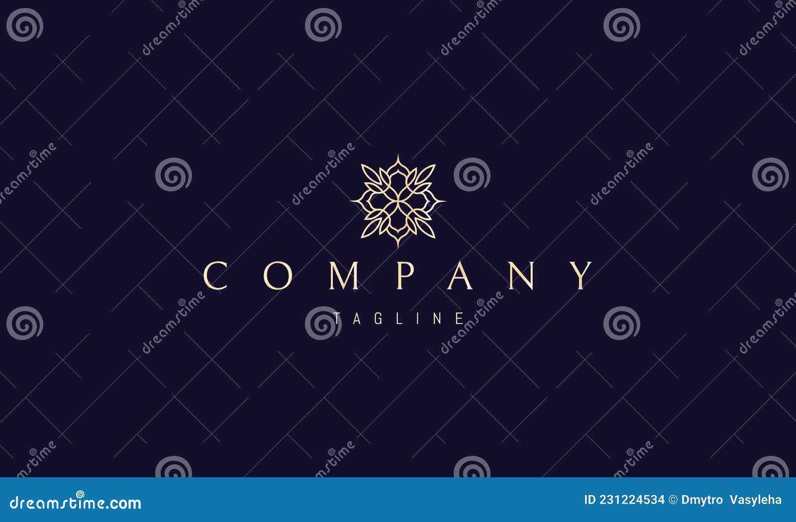 Vector Logo on Which an Abstract Image of a Floral Pattern in the Form ...