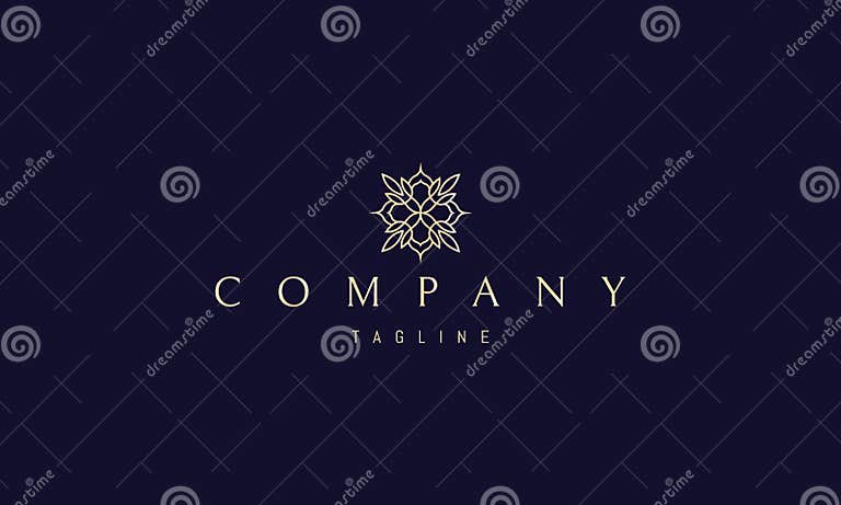 Vector Logo on Which an Abstract Image of a Floral Pattern in the Form ...