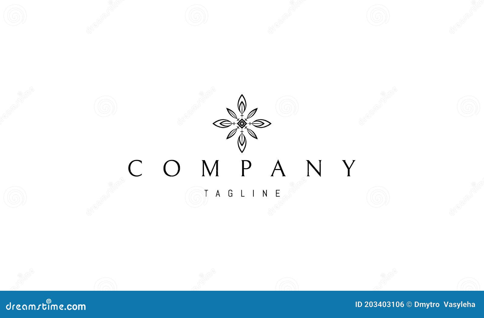 Vector Logo on Which an Abstract Image of a Floral Pattern in the Form ...