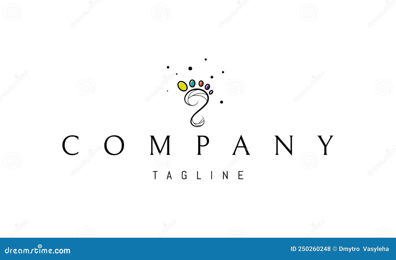 Vector Logo on Which an Abstract Image of the Foot in a Children S ...