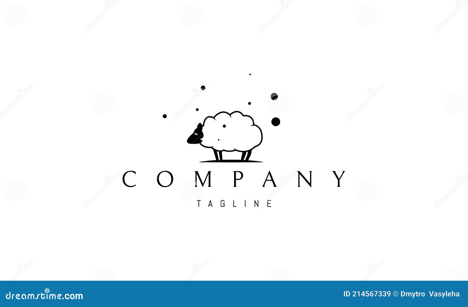Vector Logo on Which an Abstract Image of a Funny Sheep. Stock Vector ...