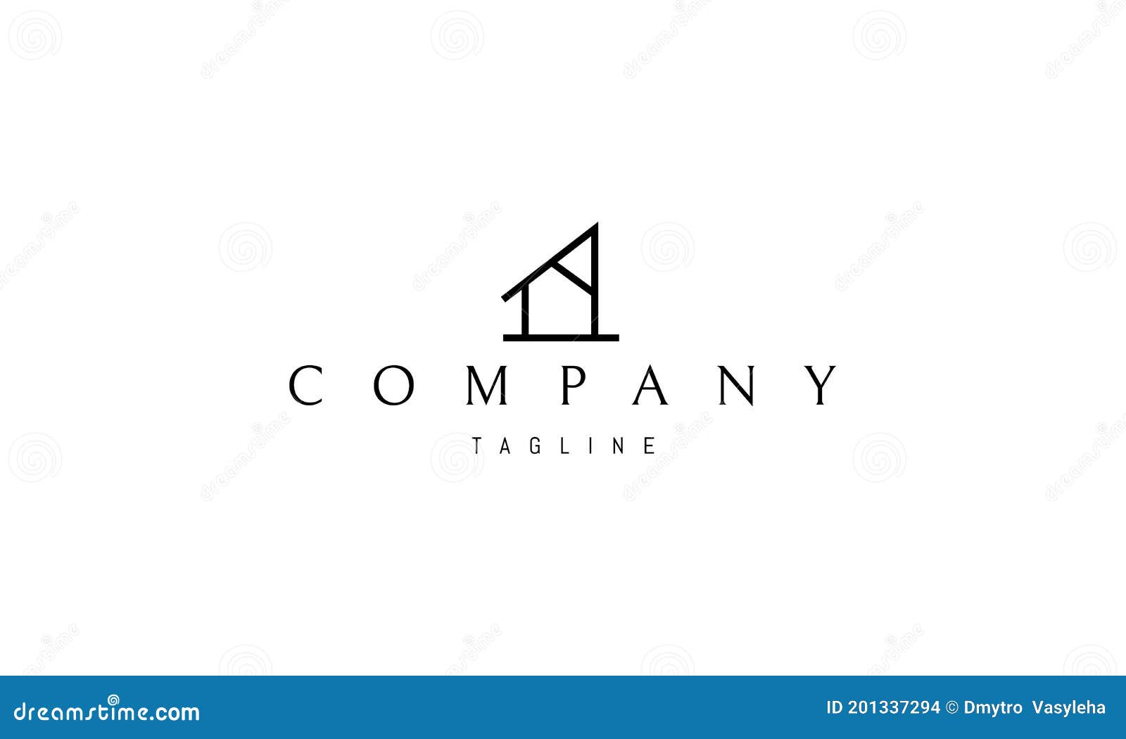 Vector Logo on Which an Abstract Image of Half of the House in the Form ...