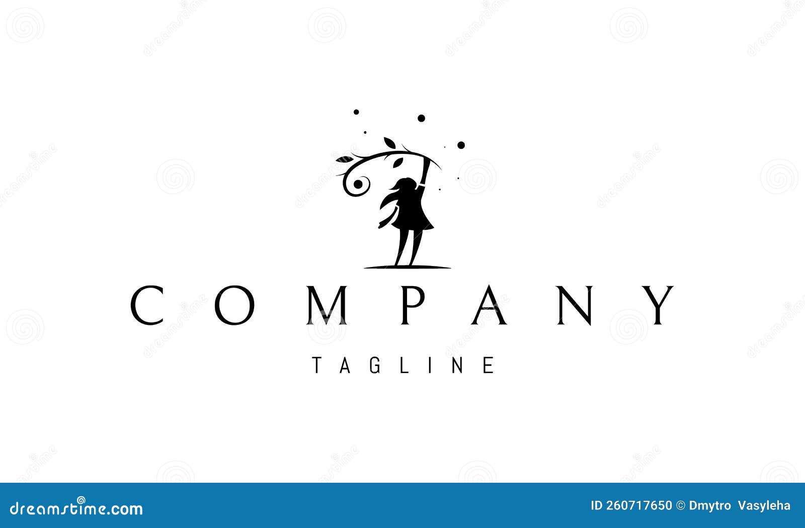 Vector Logo on Which an Abstract Image of a Happy Child Holding a ...