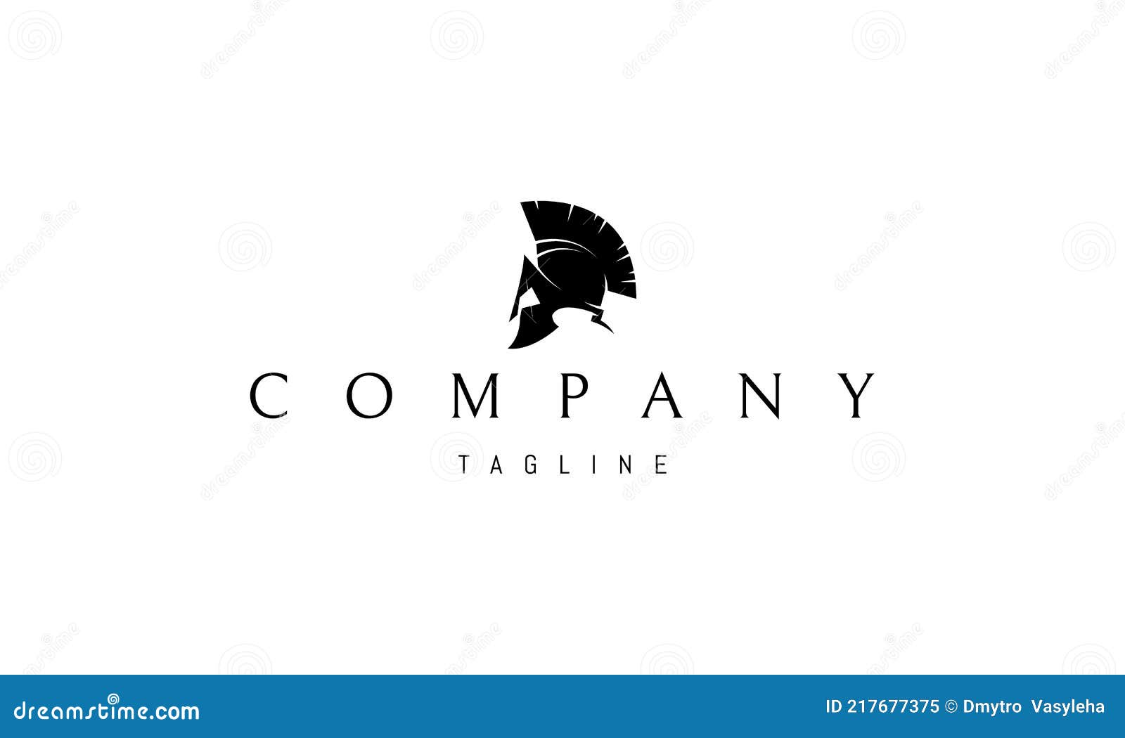 Vector Logo on Which an Abstract Image of the Helmet of the Greek ...