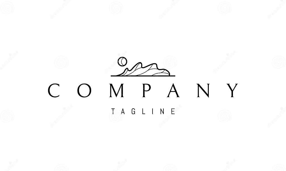 Vector Logo on Which an Abstract Image of a Hilly Landscape in the Form ...
