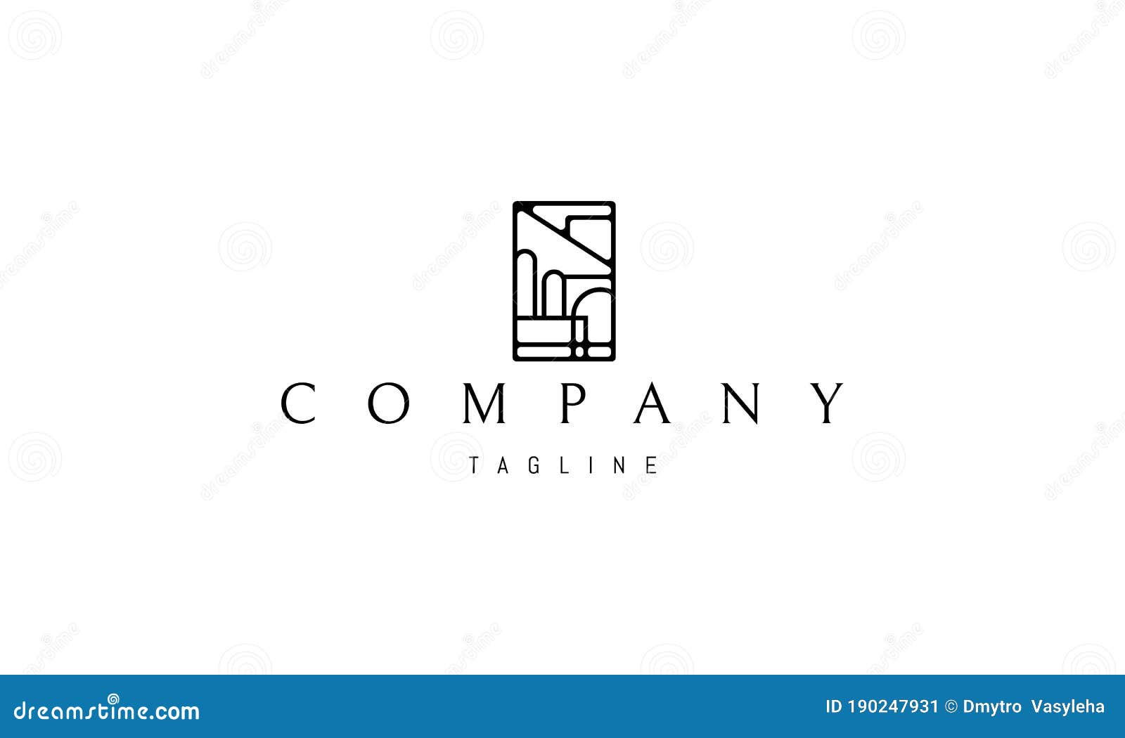 Vector Logo on Which an Abstract Image of Historical Architecture in a ...