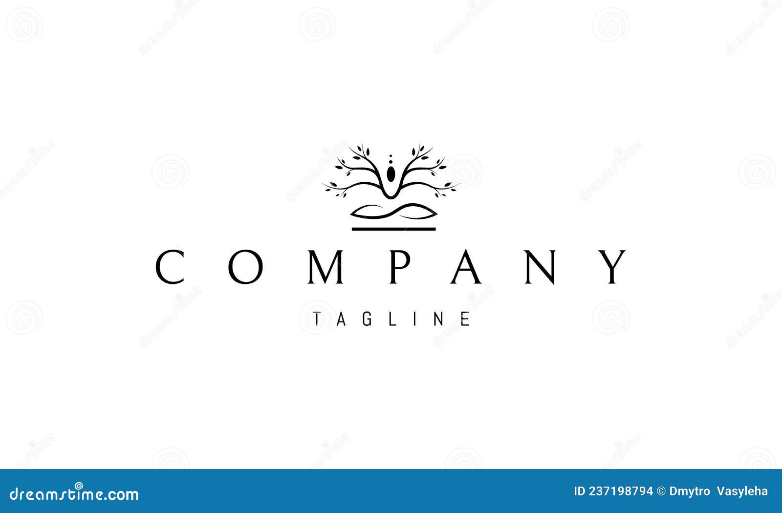 Vector Logo on Which an Abstract Image of the Infinity Sign and a Tree ...