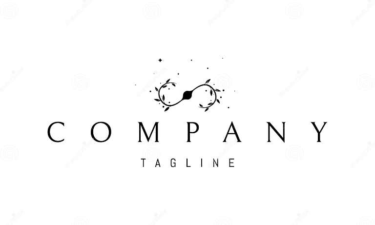 Vector Logo on Which an Abstract Image of an Infinity Sign from a Vine ...