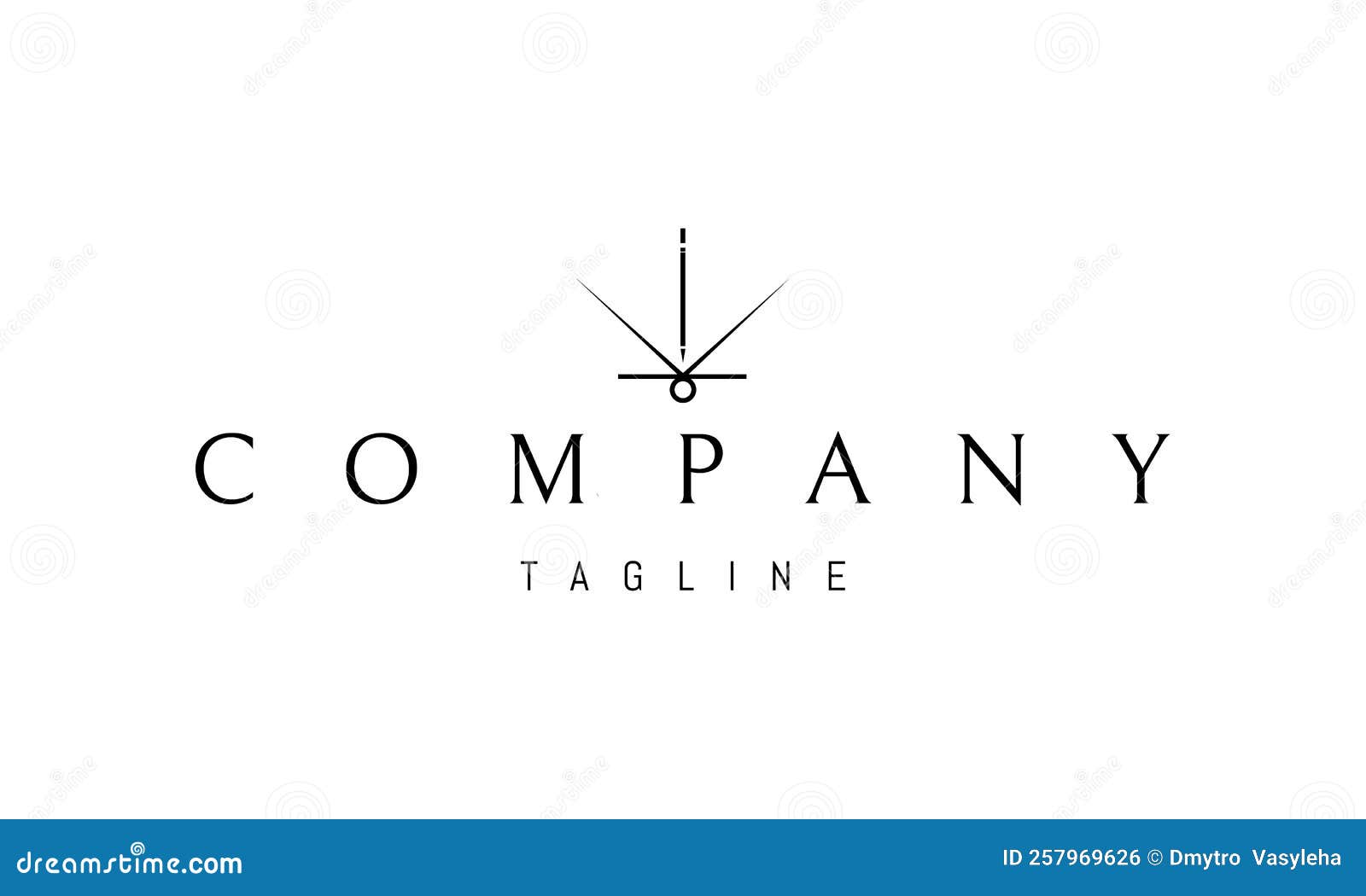 Vector Logo on Which an Abstract Image of an Inverted Compass and a ...