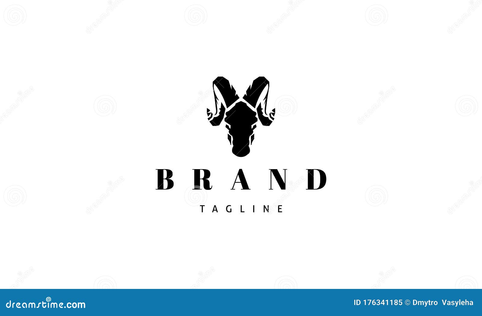 Vector Logo on Which an Abstract Image of a Lamb Head. Stock Vector ...