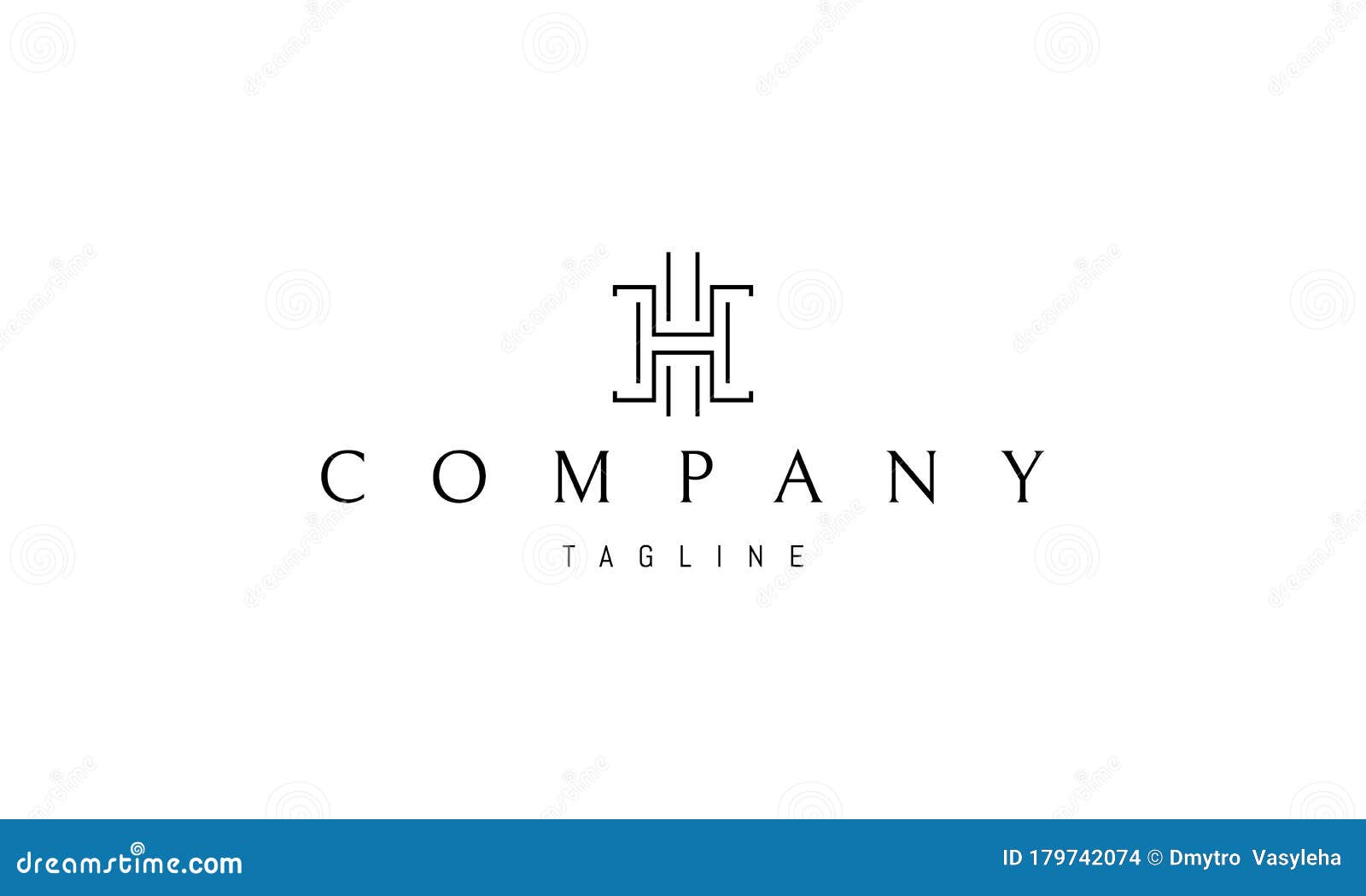 Vector Logo on Which an Abstract Image of the Letter H Composed of ...