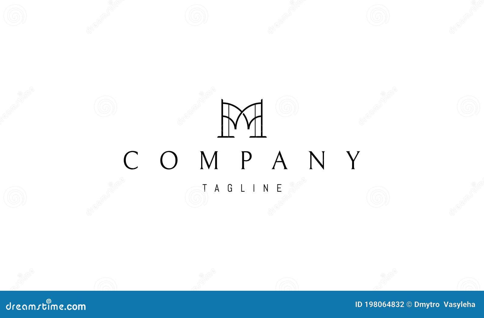 Vector Logo on Which the Abstract Image of the Letter M in the Form of ...