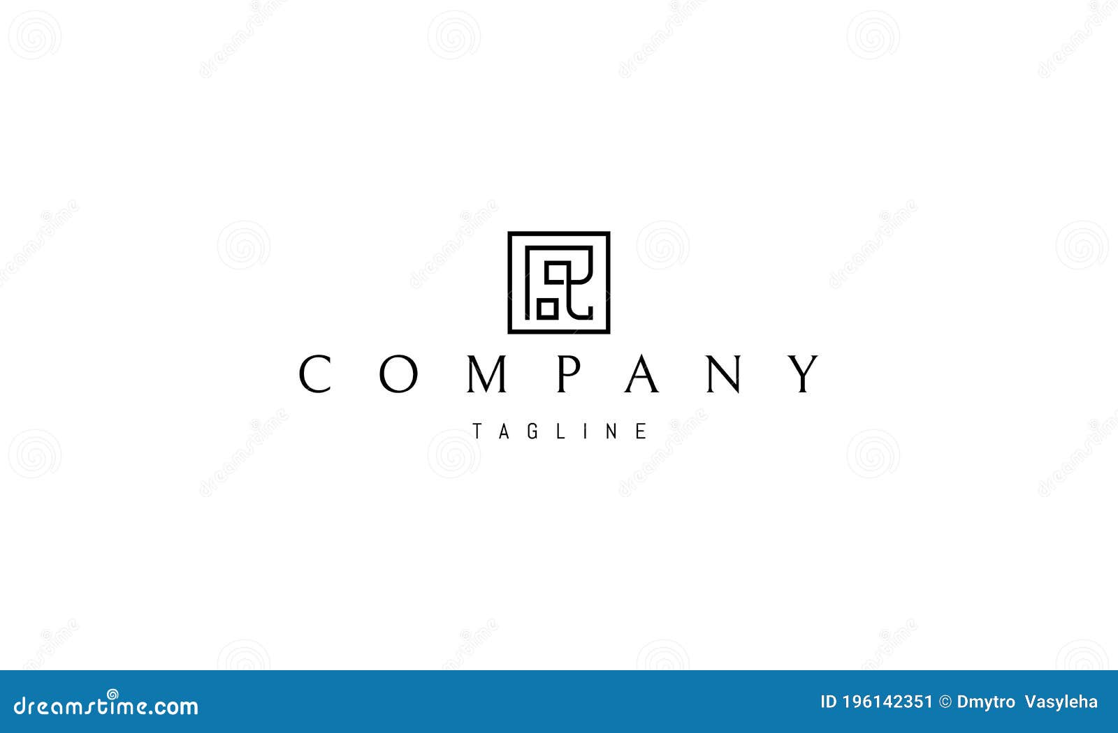 Vector Logo on Which the Abstract Image 2 of the Letter R in a Square ...