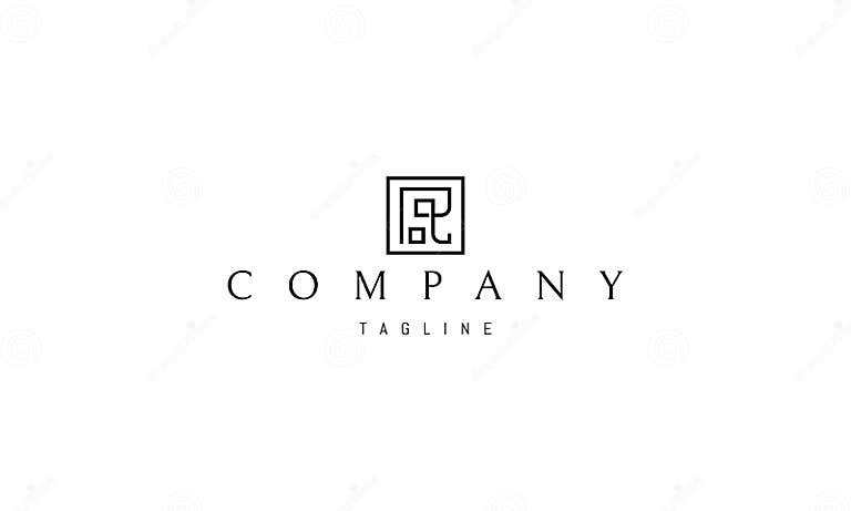 Vector Logo on Which the Abstract Image 2 of the Letter R in a Square ...