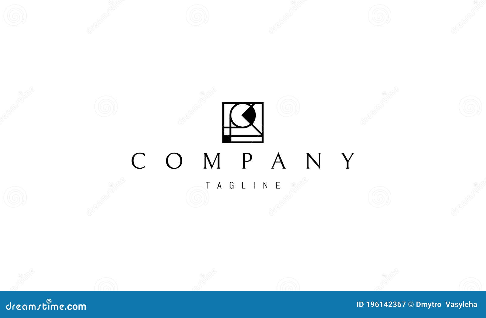 Vector Logo on Which the Abstract Image 3 of the Letter R in a Square ...