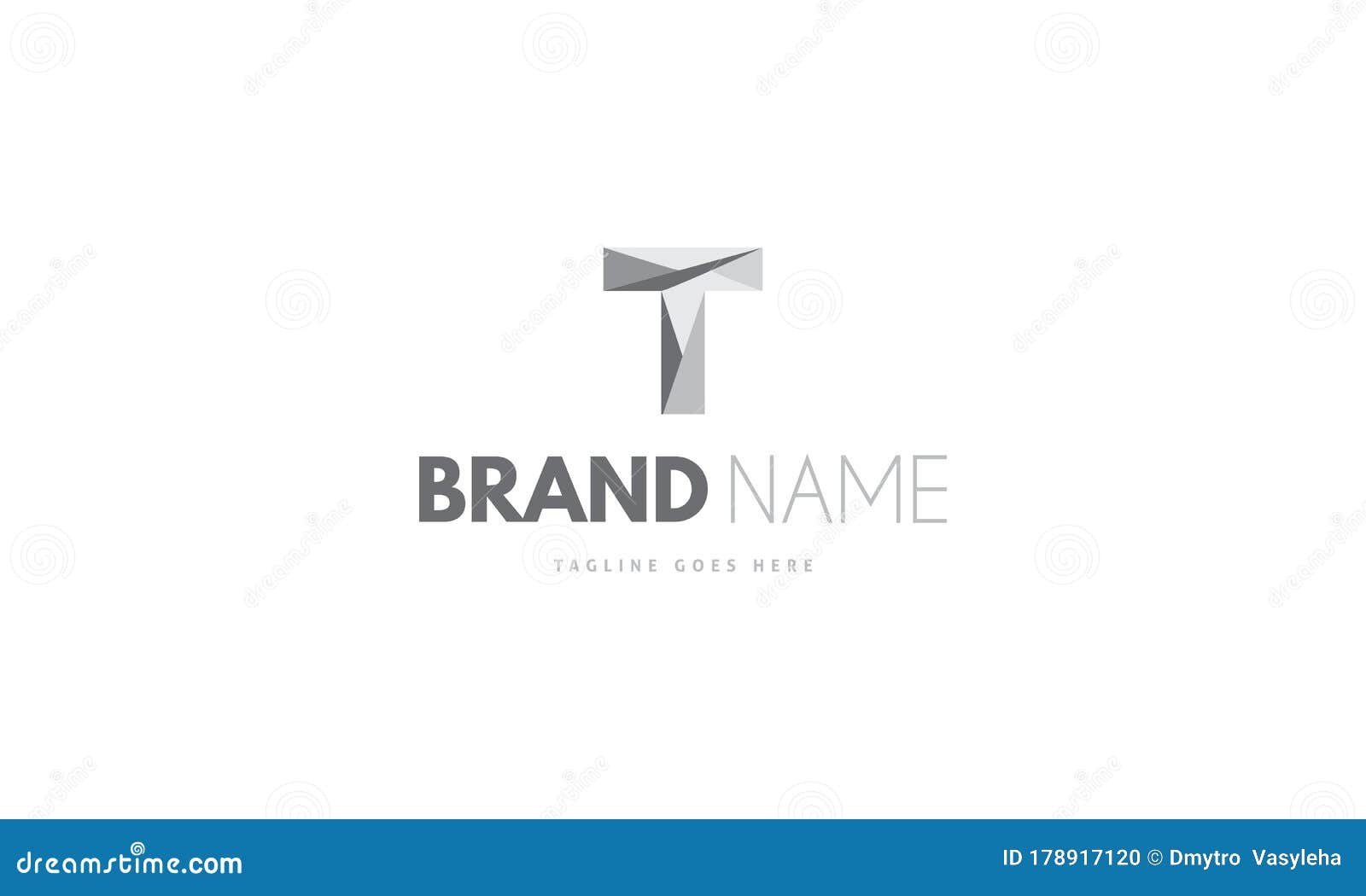 Vector Logo on Which the Abstract Image of the Letter T. Stock Vector ...