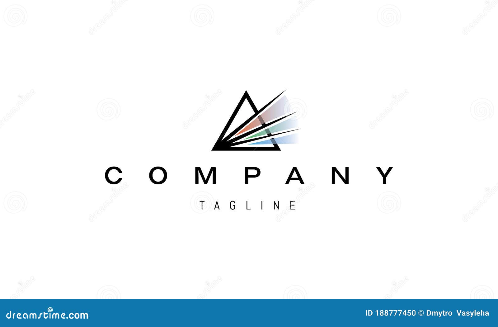 Vector Logo on Which an Abstract Image of Light Broken into Spectra ...
