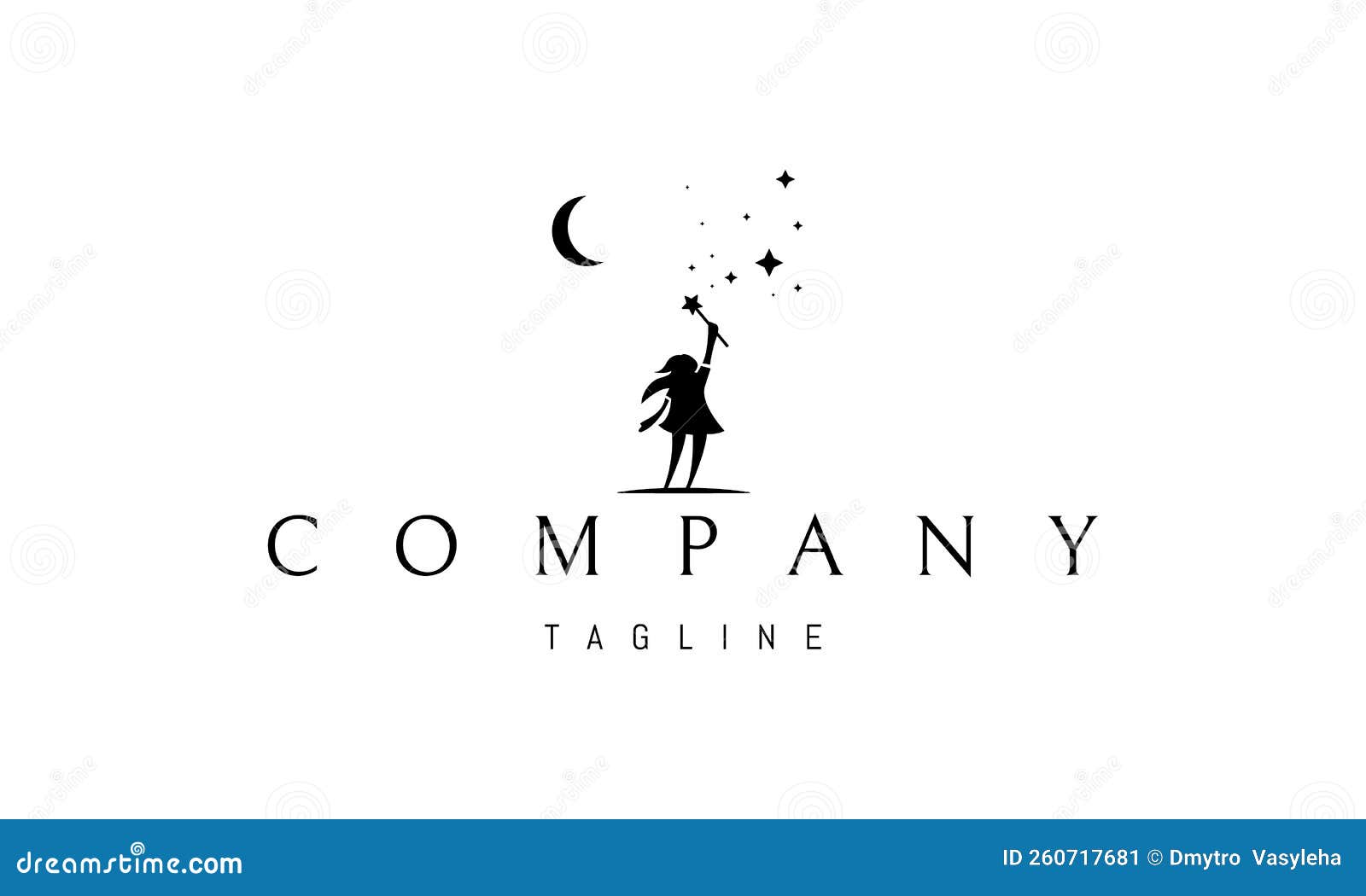 Vector Logo on Which an Abstract Image of a Little Wizard with a Magic ...