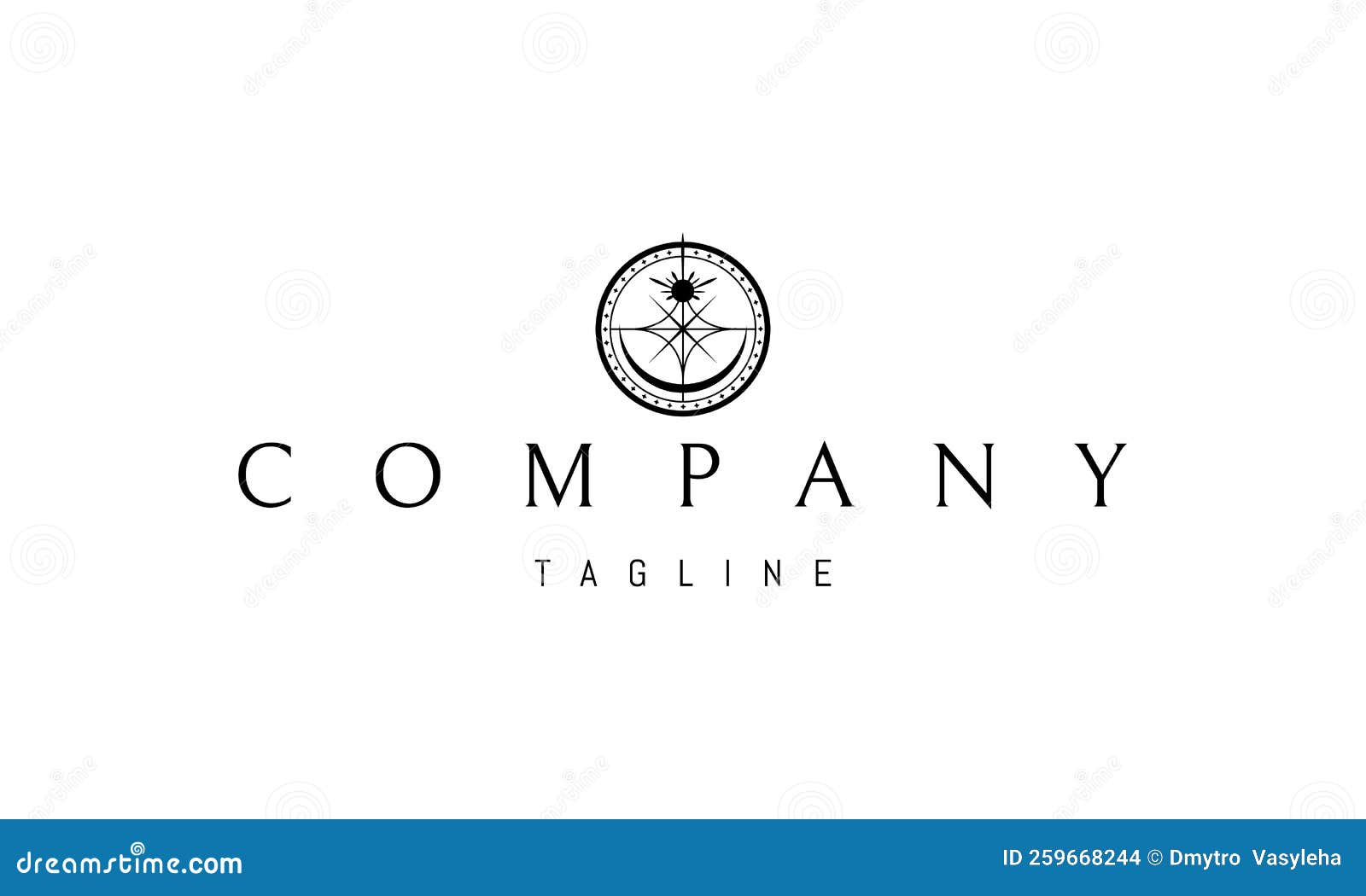 Vector Logo on Which an Abstract Image of a Magic Medallion with the ...