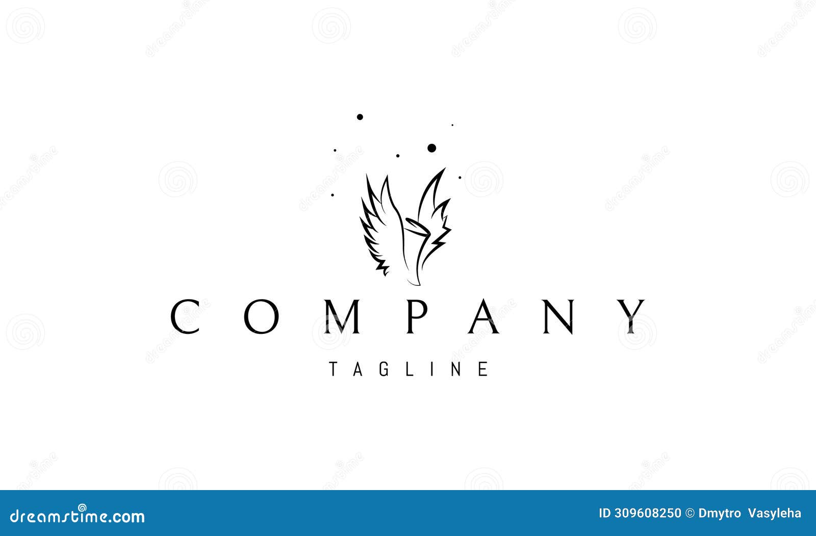A Vector Logo on Which an Abstract Image of a Manuscript with Wings ...