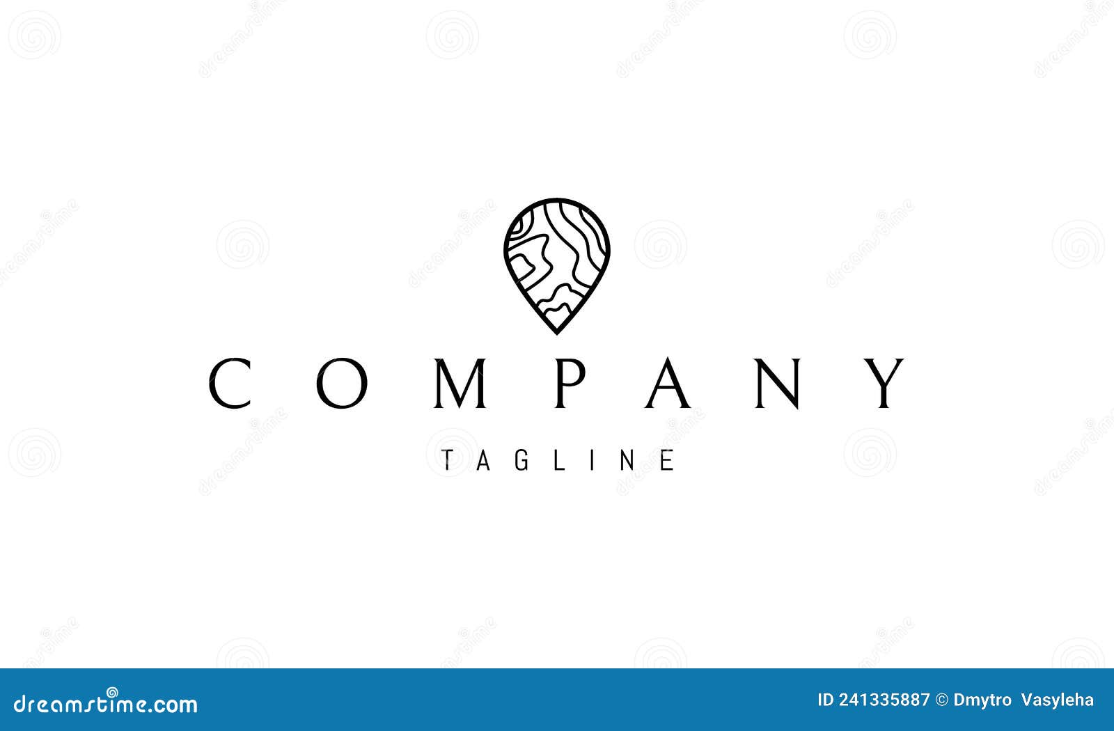 Vector Logo on Which an Abstract Image of a Map Fragment in the Form of ...