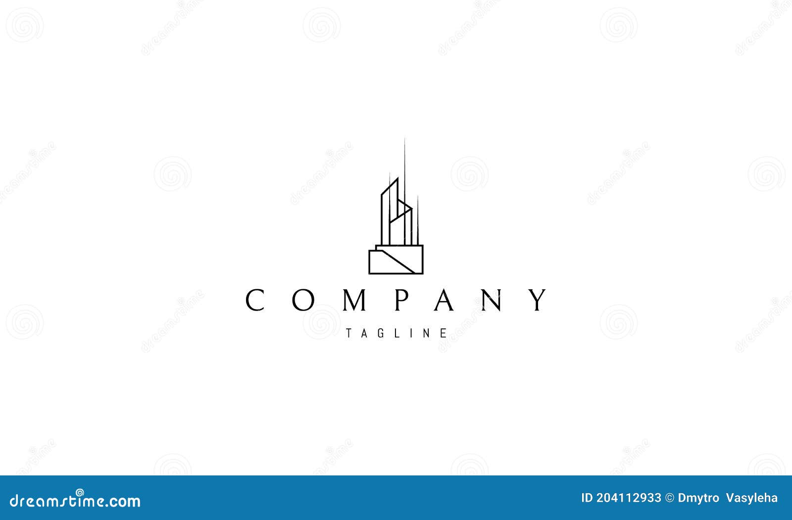 Vector Logo on Which an Abstract Image of Modern Architecture. Stock ...