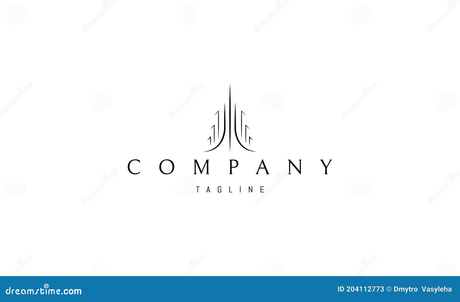 Vector Logo on Which an Abstract Image of a Modern High Skyscraper ...
