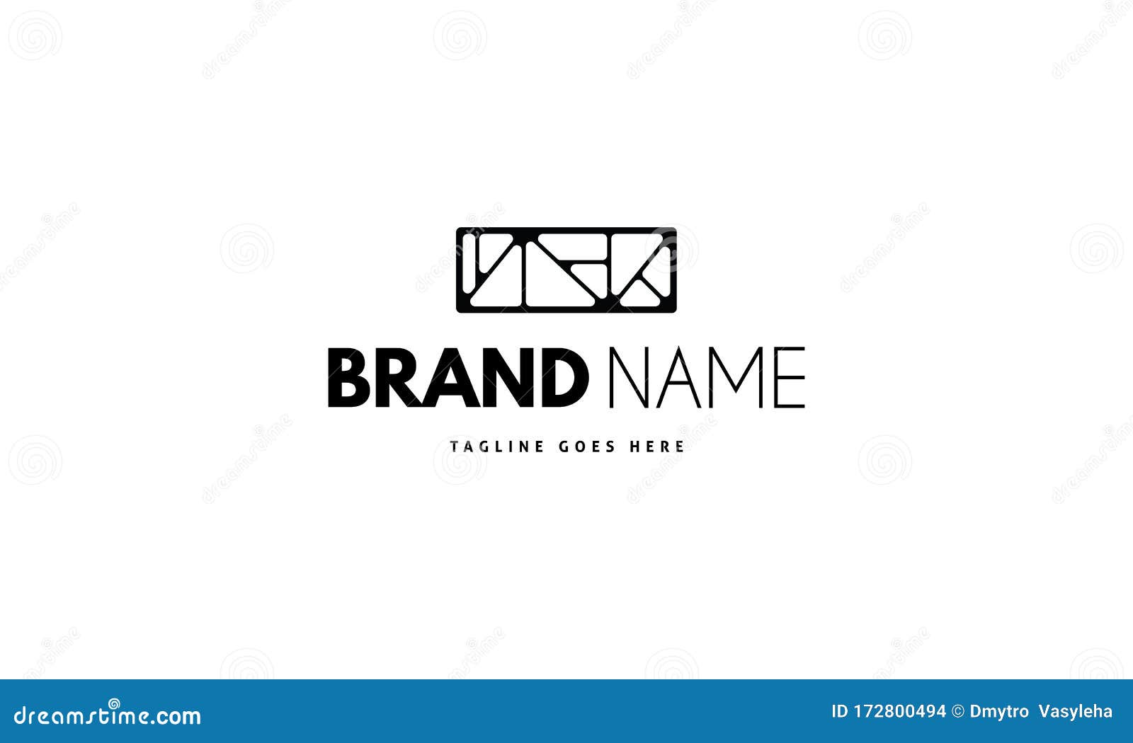 Vector Logo on Which an Abstract Image of a Modular House. Stock Vector ...