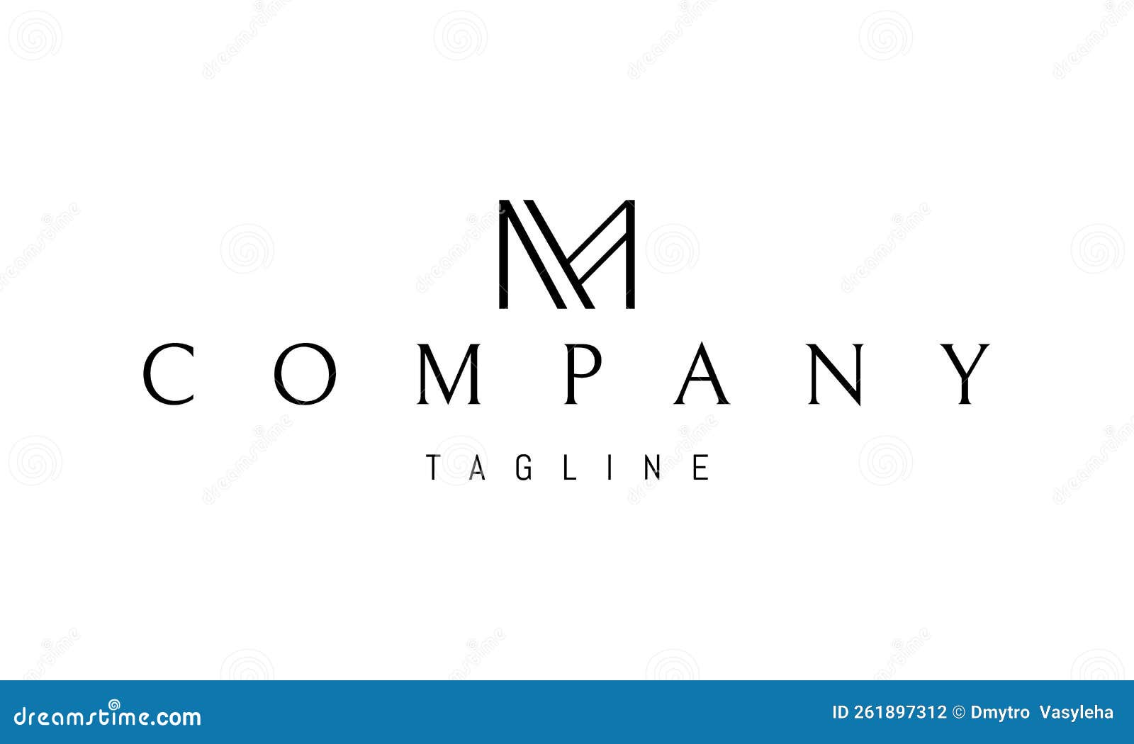 Vector Logo on Which an Abstract Image of the Mogogram of the Letter M ...