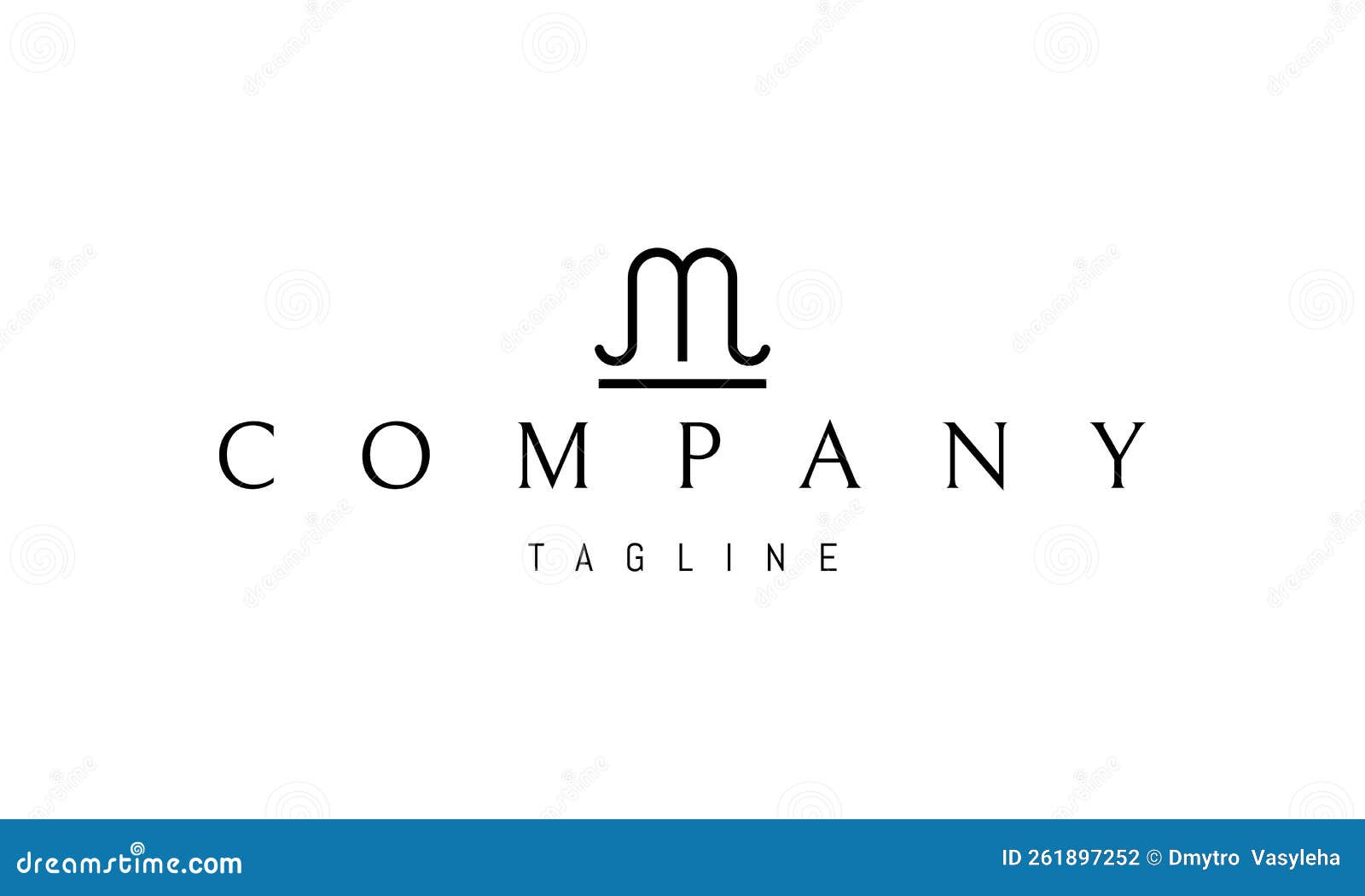 Vector Logo on Which an Abstract Image of the Monogram of the Letter M ...