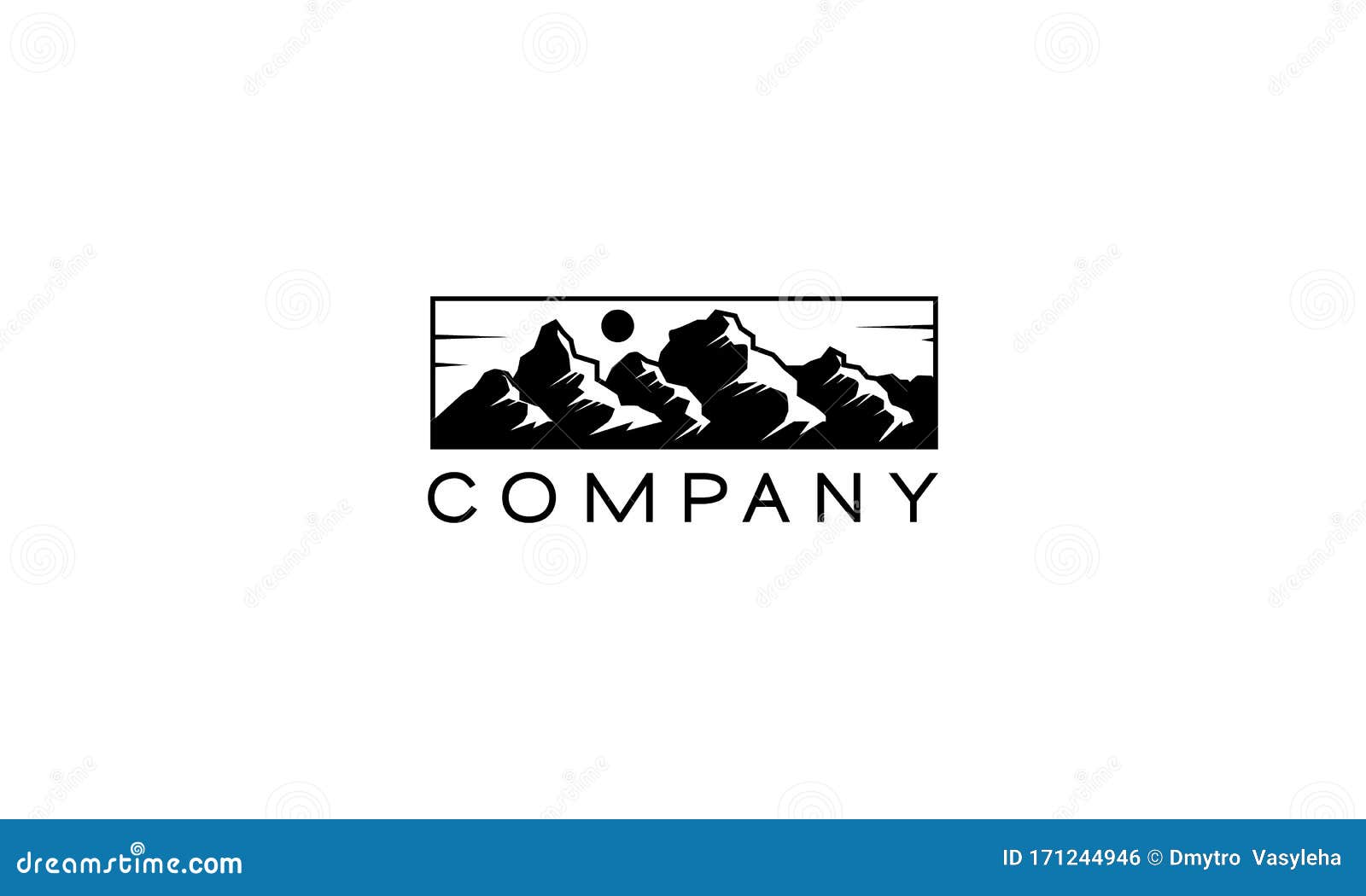 Vector Logo on Which an Abstract Image of a Mountain Range. Stock ...