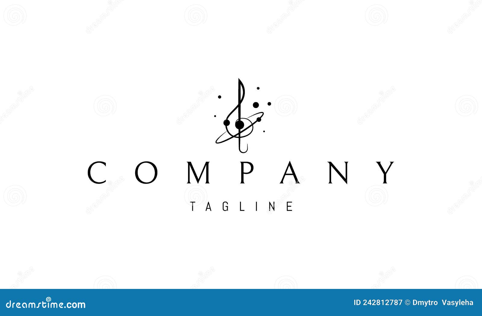 Vector Logo on Which an Abstract Image of a Musical Treble Clef Against ...