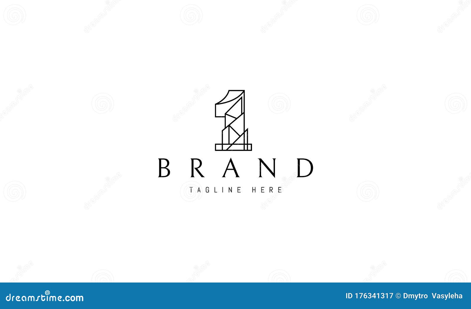 Vector Logo on Which the Abstract Image of the Number One in the Form ...