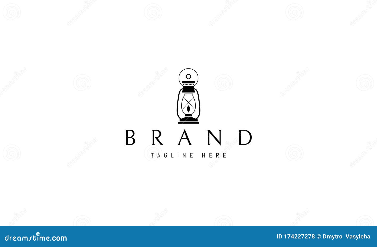 Vector Logo on Which an Abstract Image of an Oil Lamp. Stock Vector ...