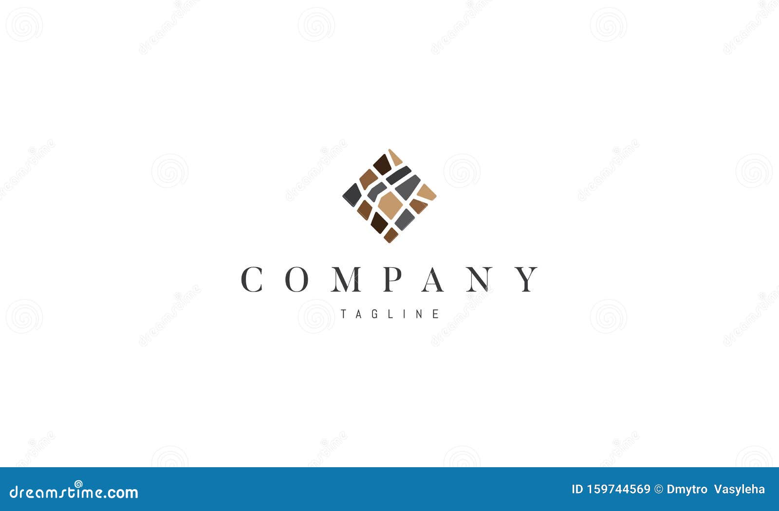 Vector Logo on Which an Abstract Image of Paving Slabs in the Form of a ...