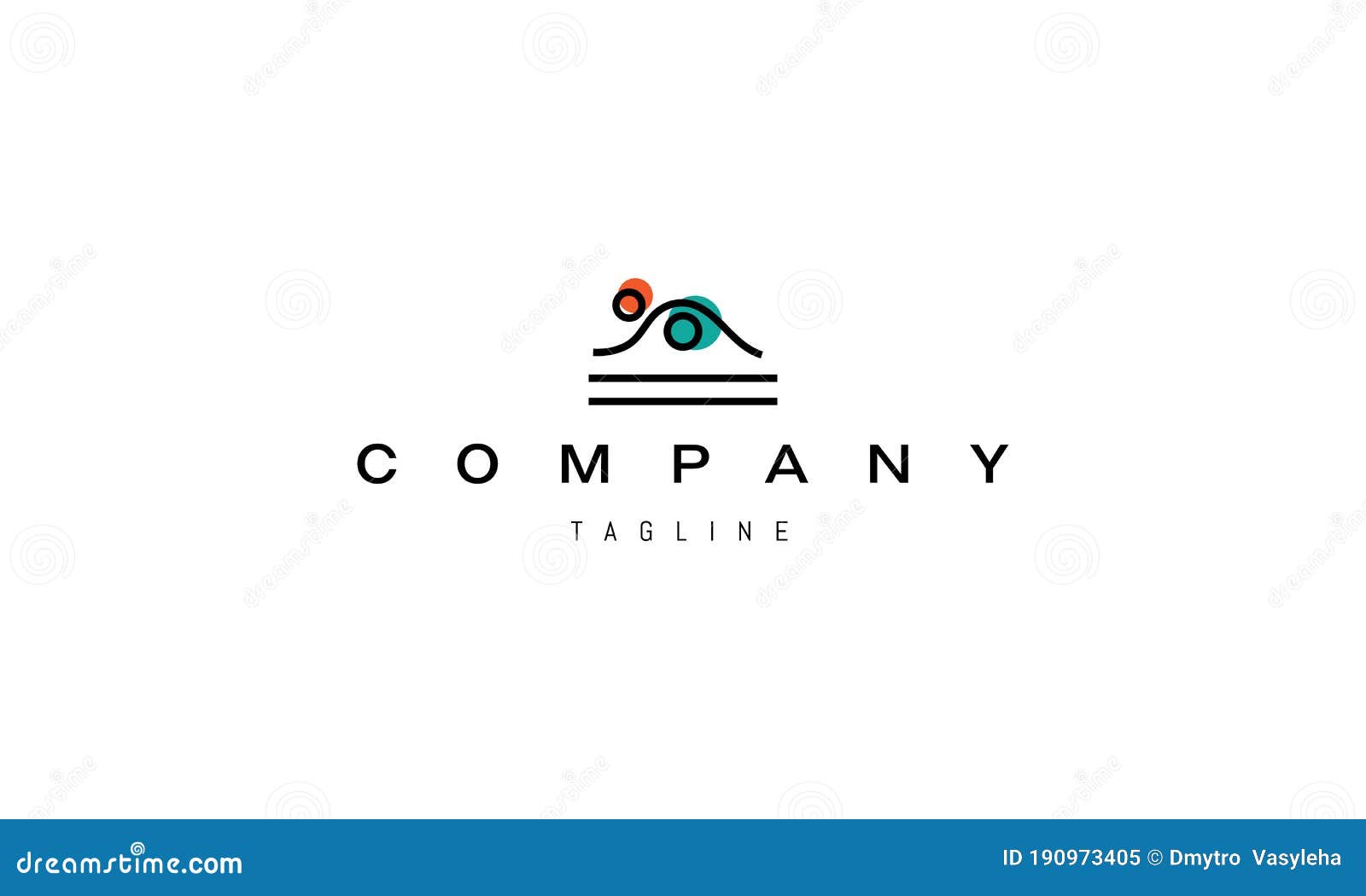 Vector Logo on Which an Abstract Image of a Person Doing Pilates on a ...