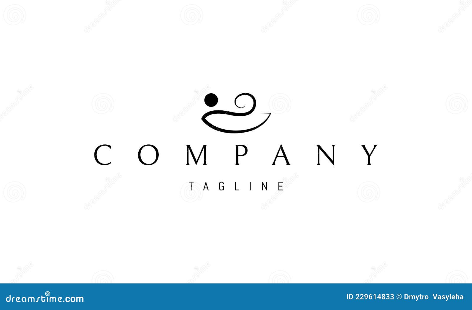 Vector Logo on Which an Abstract Image of a Person Lying in a ...