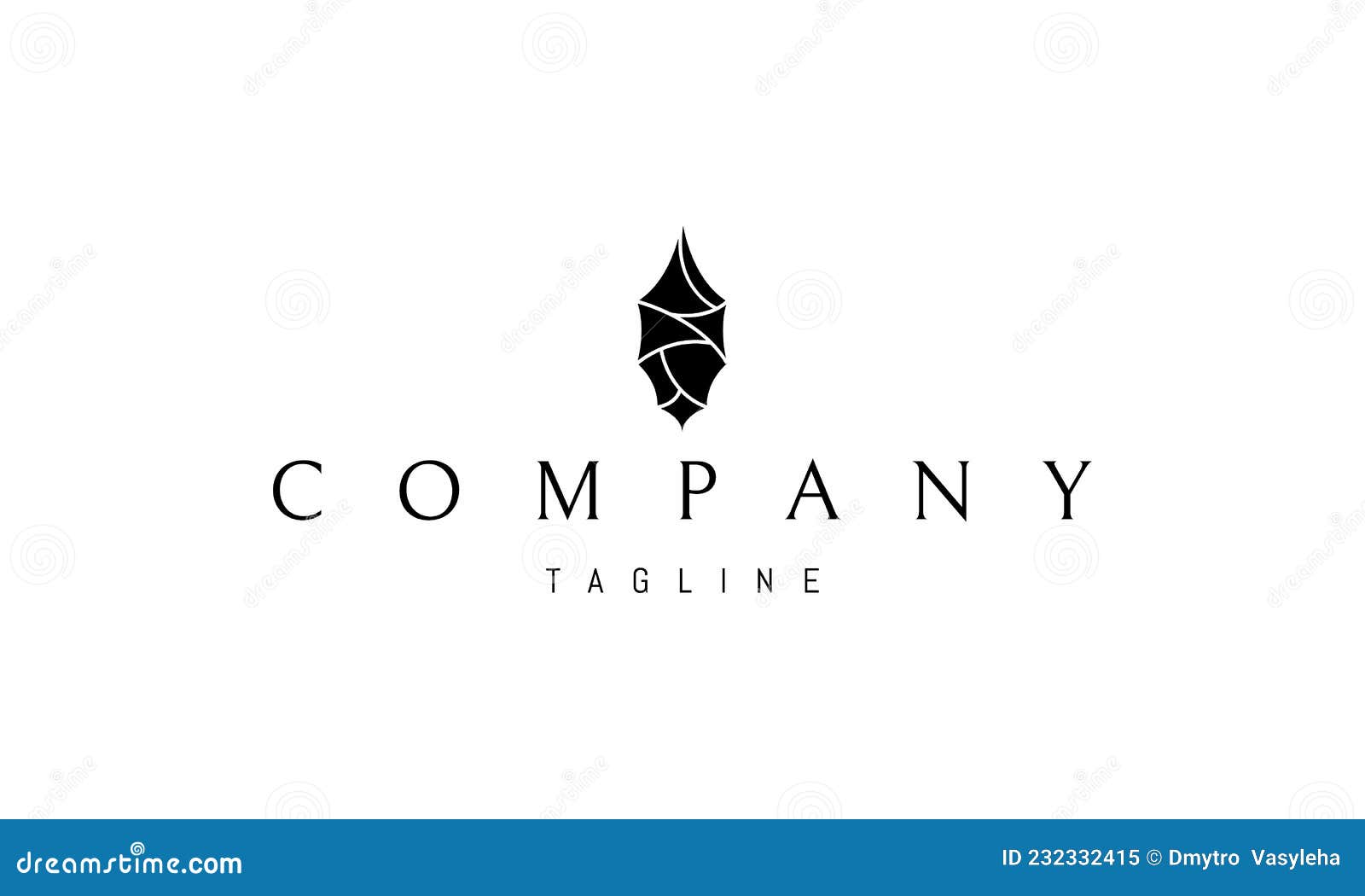 Vector Logo on Which an Abstract Image of a Piece of Obsidian Stone ...