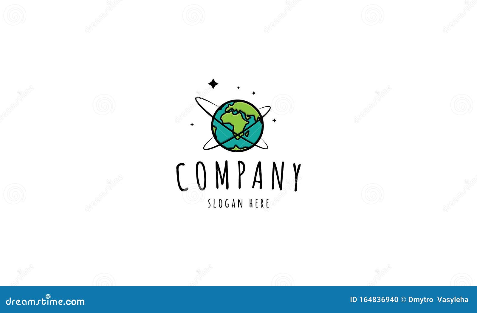 Vector Logo on Which an Abstract Image of the Planet Earth. Stock ...