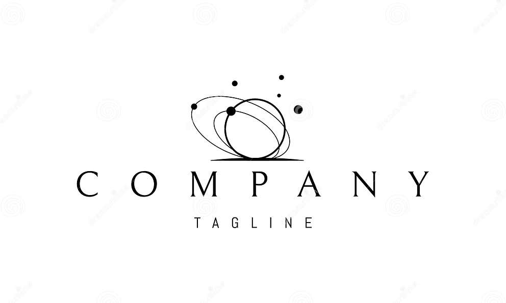 Vector Logo on Which an Abstract Image of a Planet on the Horizon with ...