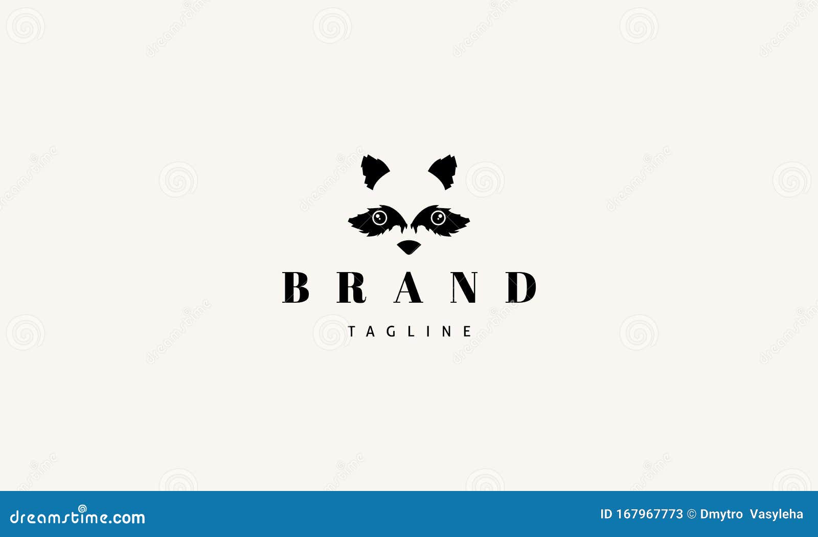 Vector Logo on Which an Abstract Image of a Raccoon Head. Stock Vector ...