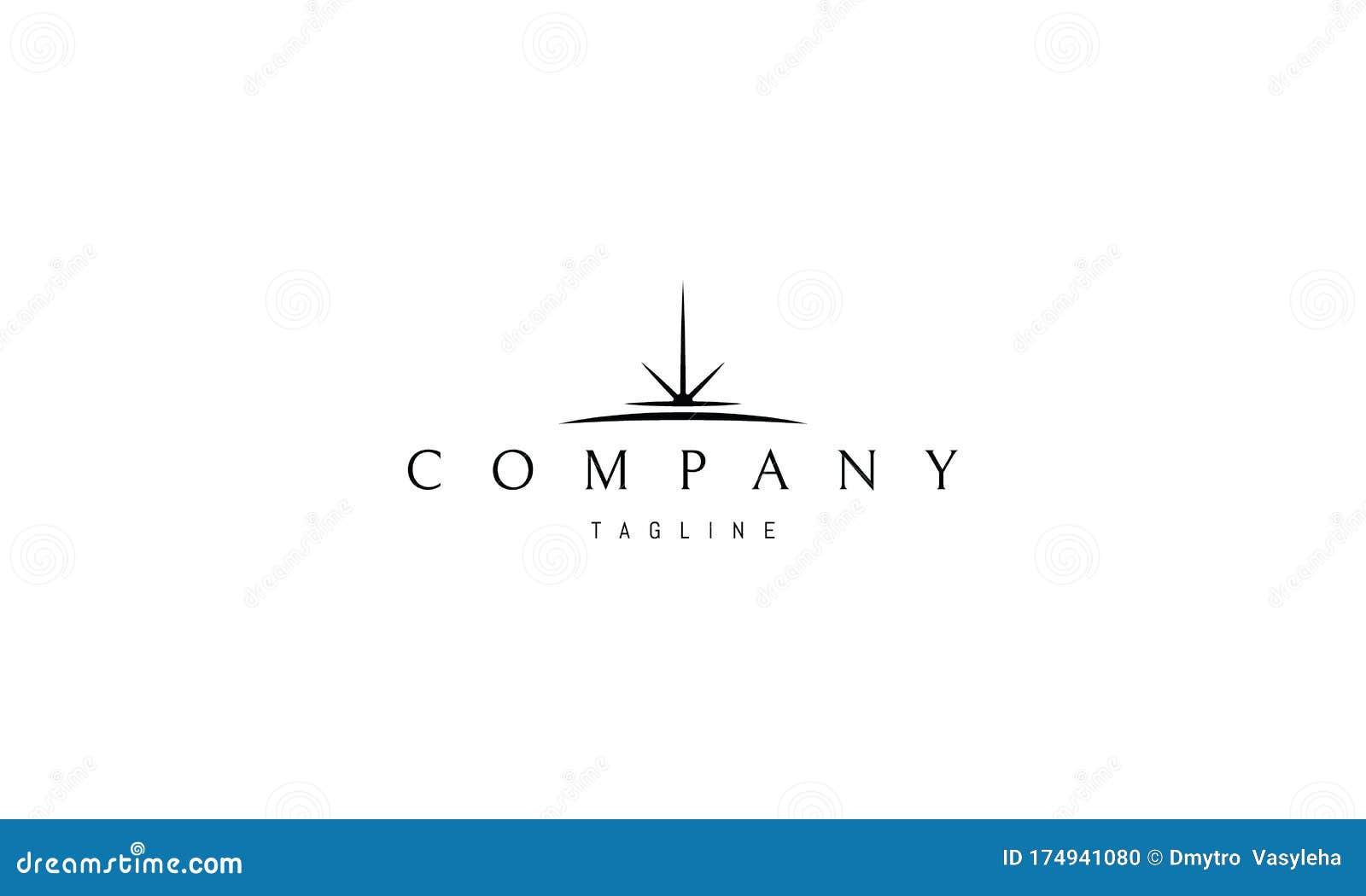 Vector Logo on Which an Abstract Image of the Rising Sun. Stock Vector ...