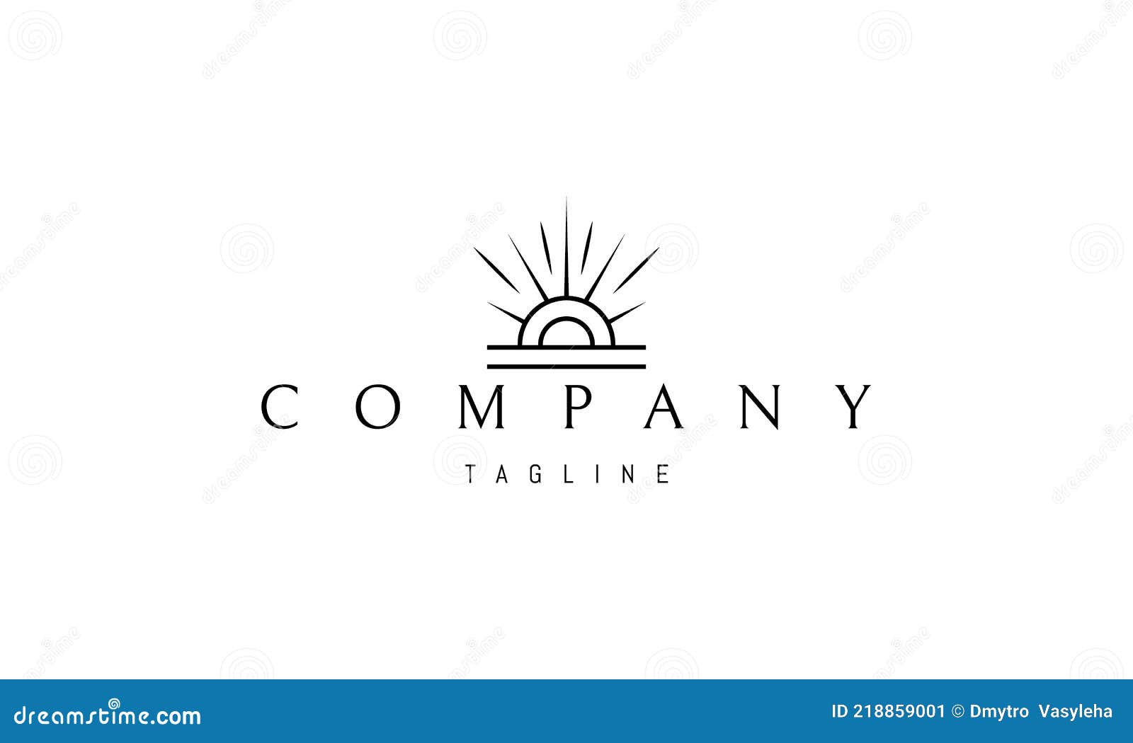 Vector Logo On Which The Abstract Image Of The Rising Sun In A Linear ...