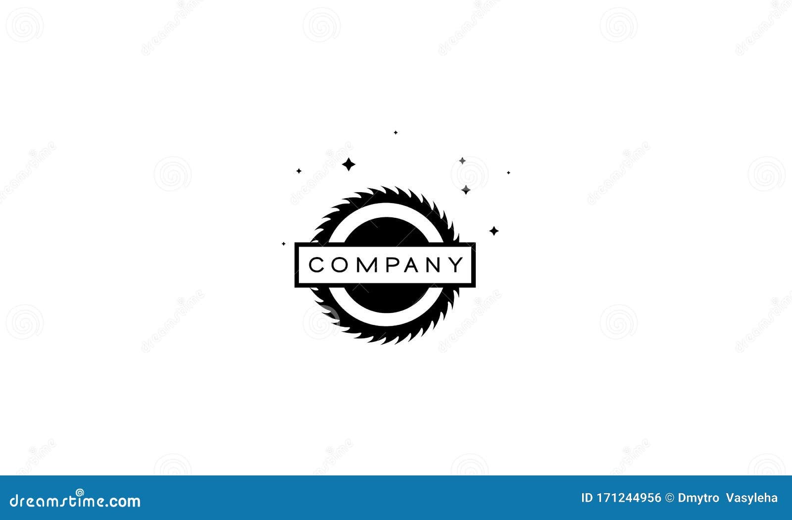 Vector Logo on Which an Abstract Image of a Saw. Stock Vector ...