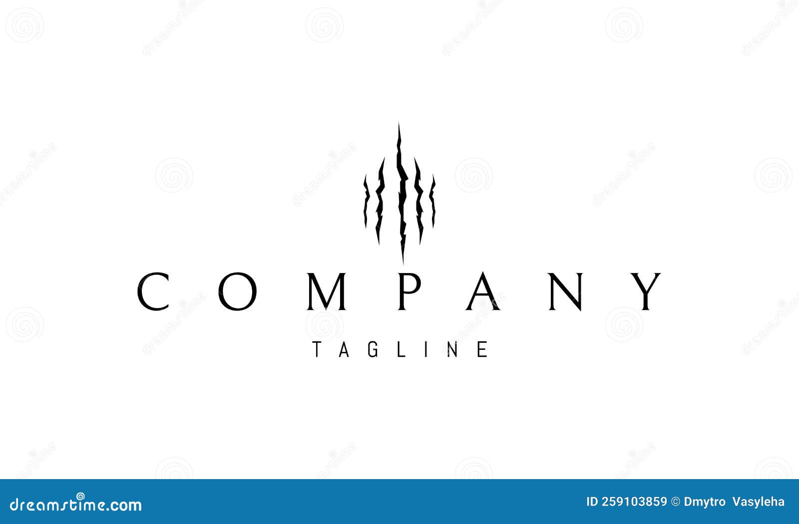 Vector Logo on Which an Abstract Image of Several Columns in the Form ...