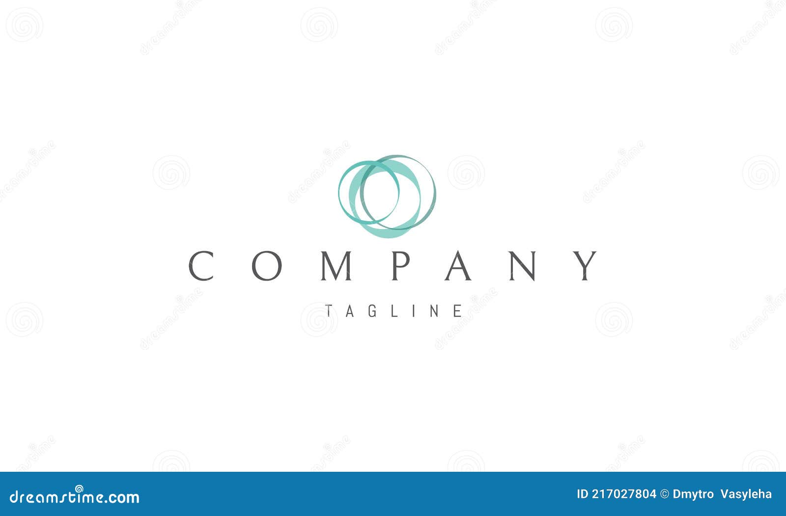 Vector Logo on Which an Abstract Image of Several Turquoise Circles ...